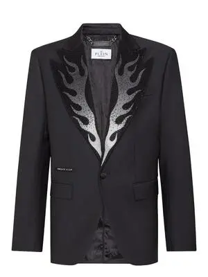 Philipp Plein Flame Single-breasted Blazer - Black