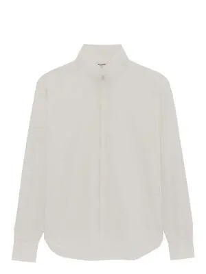 Saint Laurent Classic-collar Cotton Shirt - Neutrals