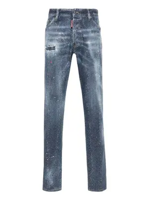 Dsquared2 Studded Slim Jeans - Blue