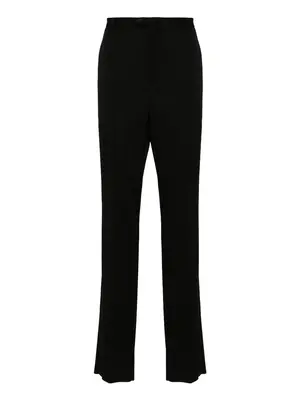Saint Laurent High-waist Straight-leg Trousers - Black