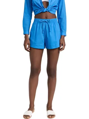 PLAYA LUCILA Playa Lucila Cotton Slubbed Shorts