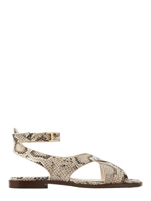 TOD'S Tod's Snake-effect Leather Sandals