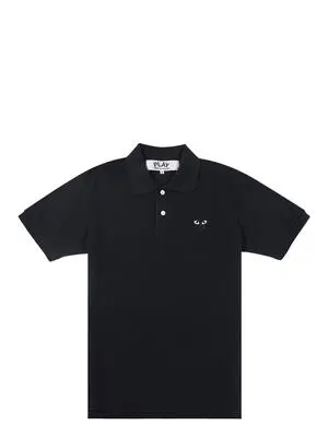 Play Comme Des Garcon Heart Polo - Black