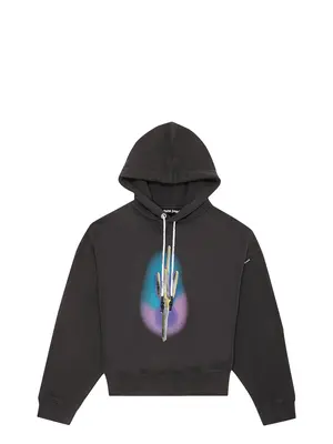 Palm Angels Cactus Print Hoodie - Black