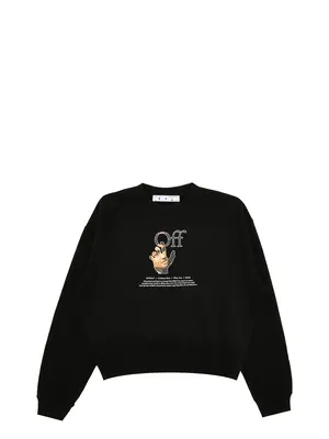 Off-White Caravaggio Hand Over Crewneck - Black