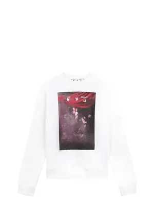 Off-White Sprayed Caravaggio Slim Crewneck - White