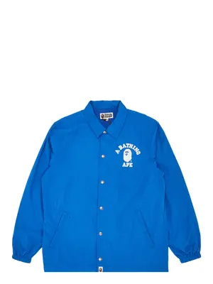 A BATHING APE College Coach Jacket - Blue