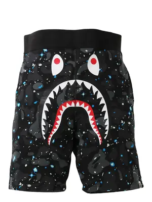 BAPE Space Camo Shark Sweat Shorts - Black