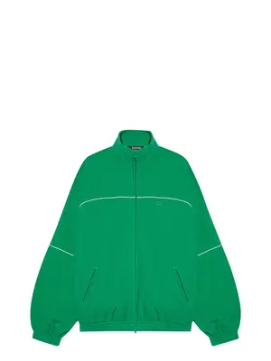 Balenciaga Double Brushed Fleece Tracksuit Jacket - Green