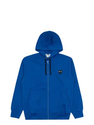 Play Comme Des Garcon Zip Up Hoodie - Blue
