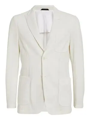 Giorgio Armani Waffle-knit Blazer - White