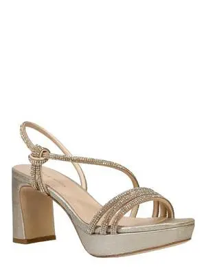 Pelle Moda Darine Platform Sandals - Platinum Gold