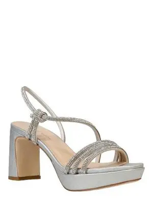 Pelle Moda Darine Platform Sandals - Silver