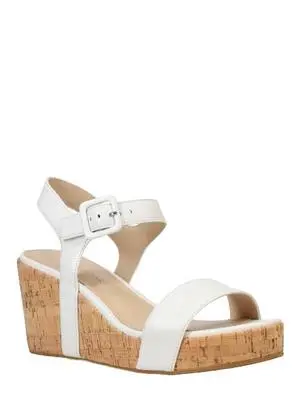 Pelle Moda Wiltz Platform Wedge Sandals - White
