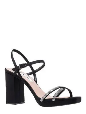 Nina Nina Steven Embellished Platform Sandal Black