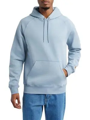 Carhartt Work In Progress Carhartt Work In Progress Chase Fleece Hoodie Frosted Blue /gold