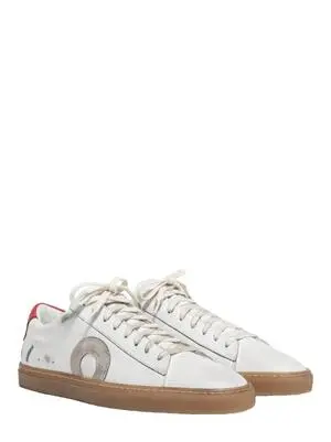 OLIVER CABELL OLIVER CABELL Low 1 Distressed Leather Sneakers Imperial