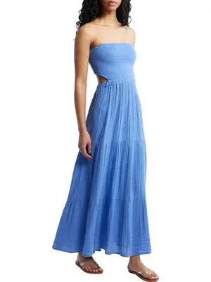 Rip Curl Rip Curl Premium Surf Strapless Maxi Dress Blue