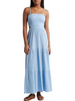 Rip Curl Rip Curl Premium Surf Strapless Maxi Dress Mid Blue