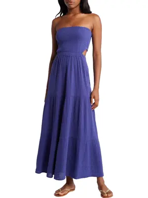 Rip Curl Rip Curl Premium Surf Strapless Maxi Dress Wild Berry
