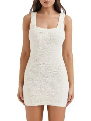 House Of Cb Zaira Knit Minidress - Cream