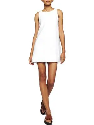 REFORMATION Jessi Linen A-line Dress - White