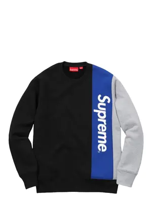 Supreme Panelled Crewneck Sweatshirt - Black