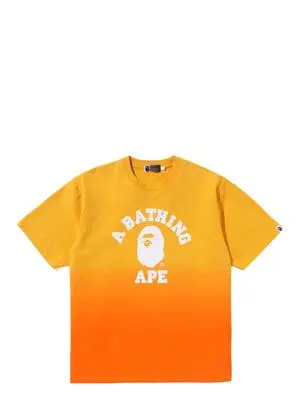 A BATHING APE College Gradation Relaxed Fit Tee Shirt Orange
