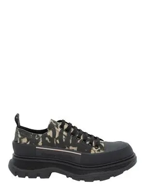 Alexander McQueen Graffiti Tread Slick Sneakers - Beige/black