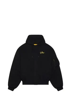 Balenciaga X The Simpsons Padded Bomber Hoodie - Black