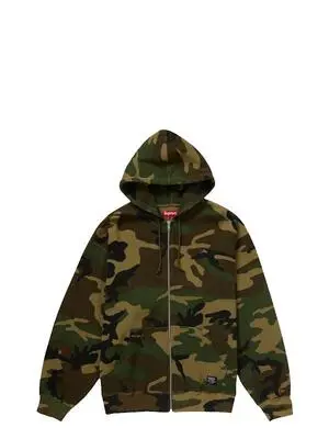 Supreme Hooded Zip Up Thermal Camo