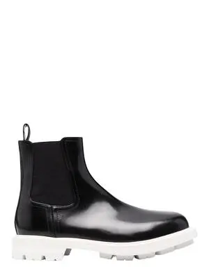 Alexander McQueen Leather Chelsea Boots - Black/white