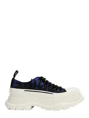 Alexander McQueen Tread Slick Low Lace Up Sneakers - Blue/black