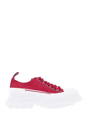 Alexander McQueen Tread Slick Low Lace Up Sneakers - Red/white