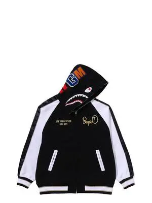 A BATHING APE Souvenir Shark Zip Hoodie - Black