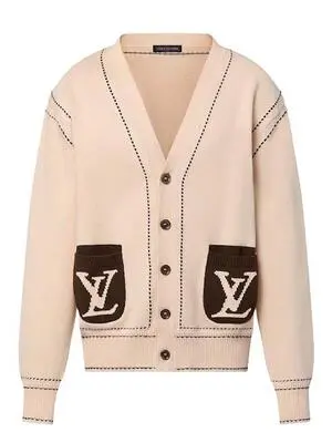 LOUIS VUITTON By Tyler, The Creator Signature Light Cardigan - Cream/chocolate