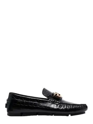 Versace Greca Croc Loafer - Black