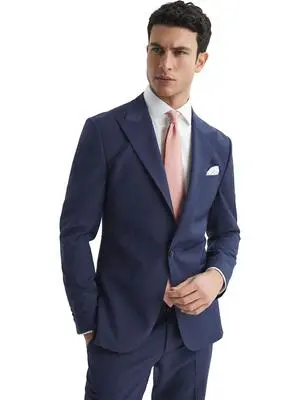 REISS Wishbright Slim Fit Single Breasted Wool Blend Blazer