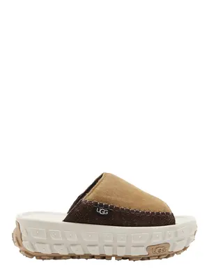 UGG Venture Daze Suede Flatform Sliders Beige