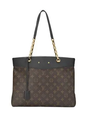 LOUIS VUITTON Louis Vuitton Monogram Canvas Pallas Shopper Black