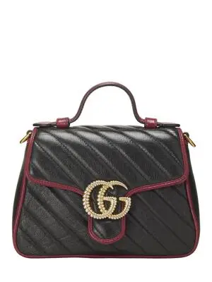 Gucci Leather Torchon Gg Marmont Top Handle Bag - Multi