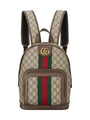 Gucci Original Gg Supreme Ophidia Backpack - Brown