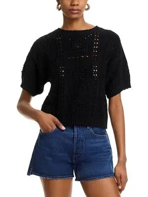 Aqua Aqua Crochet Tee - Exclusive Black