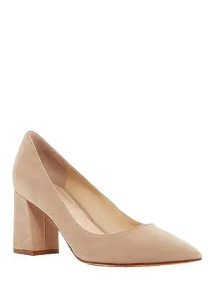 MARC FISHER LTD. Zala Pointed-toe Pumps - Medium Natural Suede