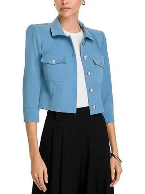 L'Agence L'AGENCE Kumi Cropped Jacket Blue Mist