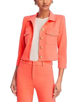 L'Agence L'AGENCE Kumi Cropped Jacket Electric Coral