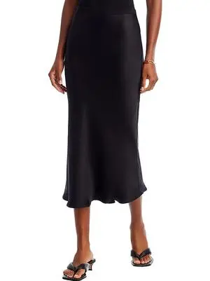 ANINE BING Bar Silk Skirt - Black