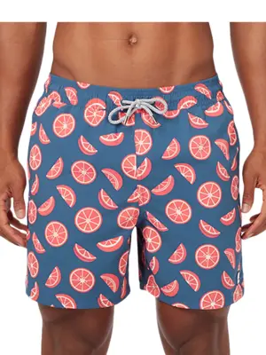 TOM & TEDDY 6" Citrus Swim Shorts - Blue  Rouge