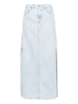 AGOLDE Astrid Denim Maxi Skirt - Blue