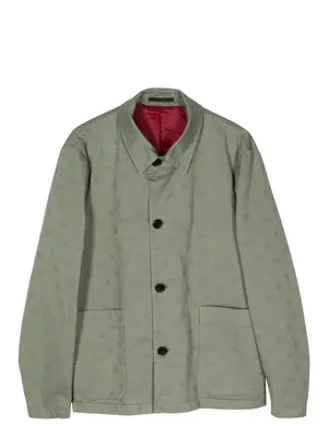 Paul Smith Patterned-jacquard Cotton Shirt Jacket - Green